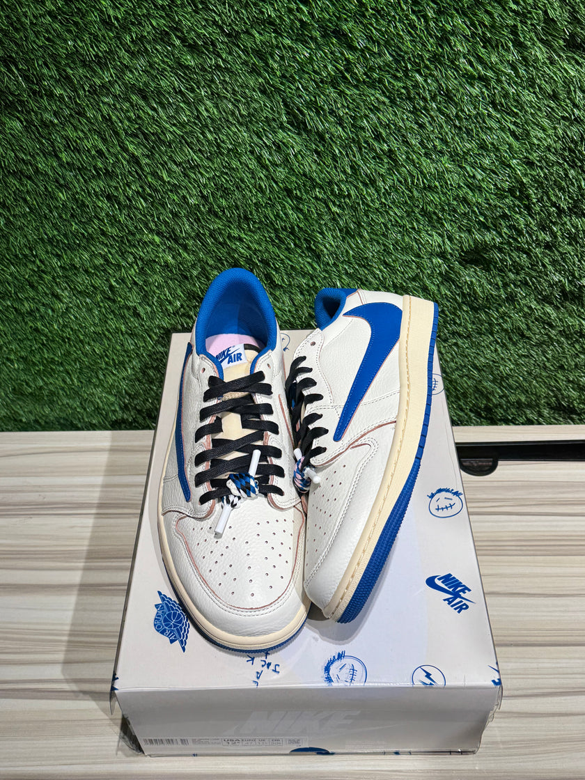 Jordan 1 Retro Low OG SP Fragment x Travis Scott Sail Military Blue Sz ...